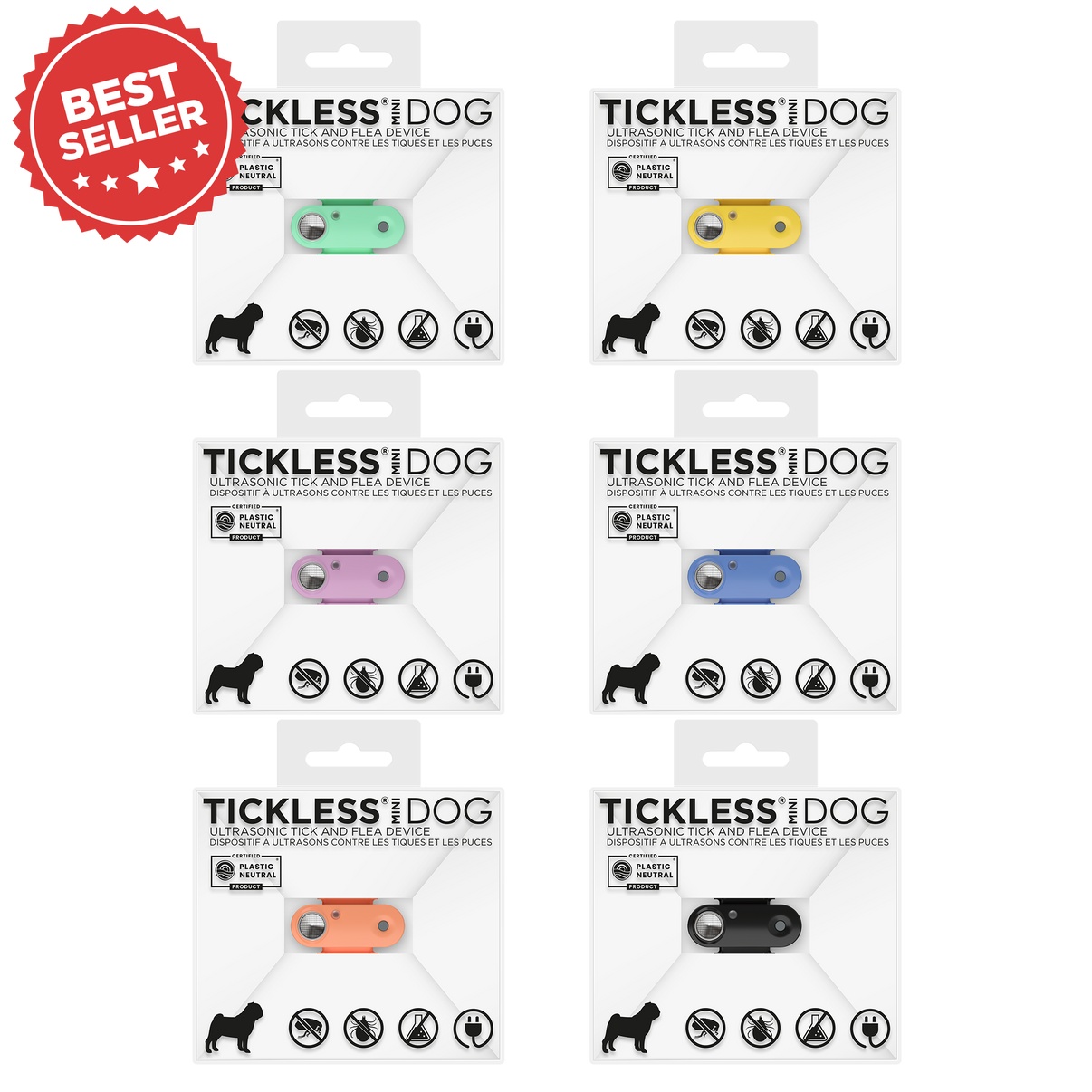 TICKLESS® Mini Dog - Chemical-Free, ultrasonic tick and flea device, r ...