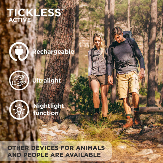 TICKLESS® Active - Chemical-free, ultrasonic tick device, rechargeable – TicklessUSA